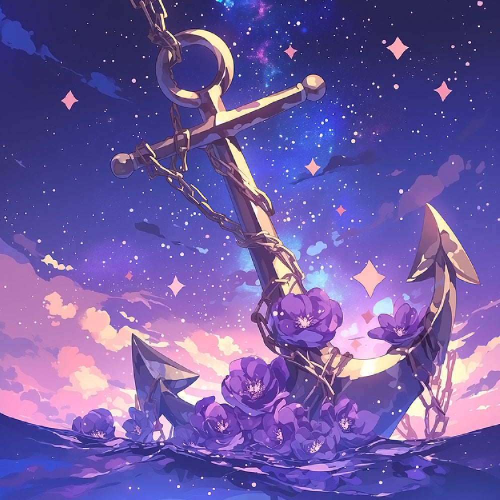 Diamond Painting kaufen - Anker und Sternenhimmel – Diamonddiy.de